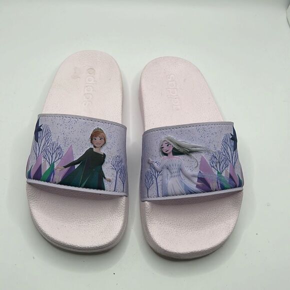 adidas | Shoes | Adidas Disney Frozen Slides Anna Elsa | Poshmark